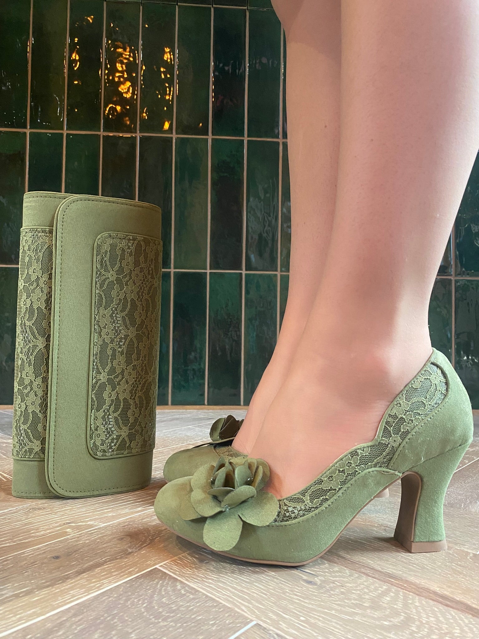 Chrissie WIDE FIT (Olive Green)– Ruby Shoo