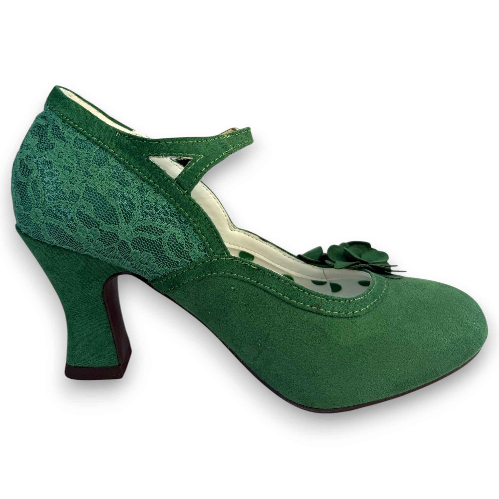 Lynn and Matching Tirana Emerald Green– Ruby Shoo