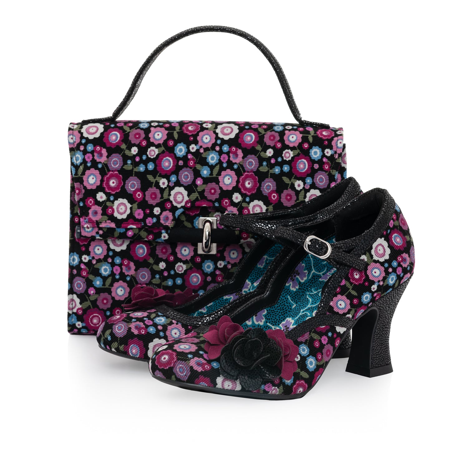 Nina (Black Floral)– Ruby Shoo